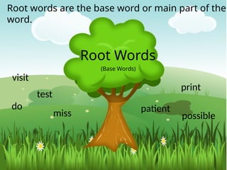 PrefixesSuffixesandRootWords-1 Affixes ppt | PPTX