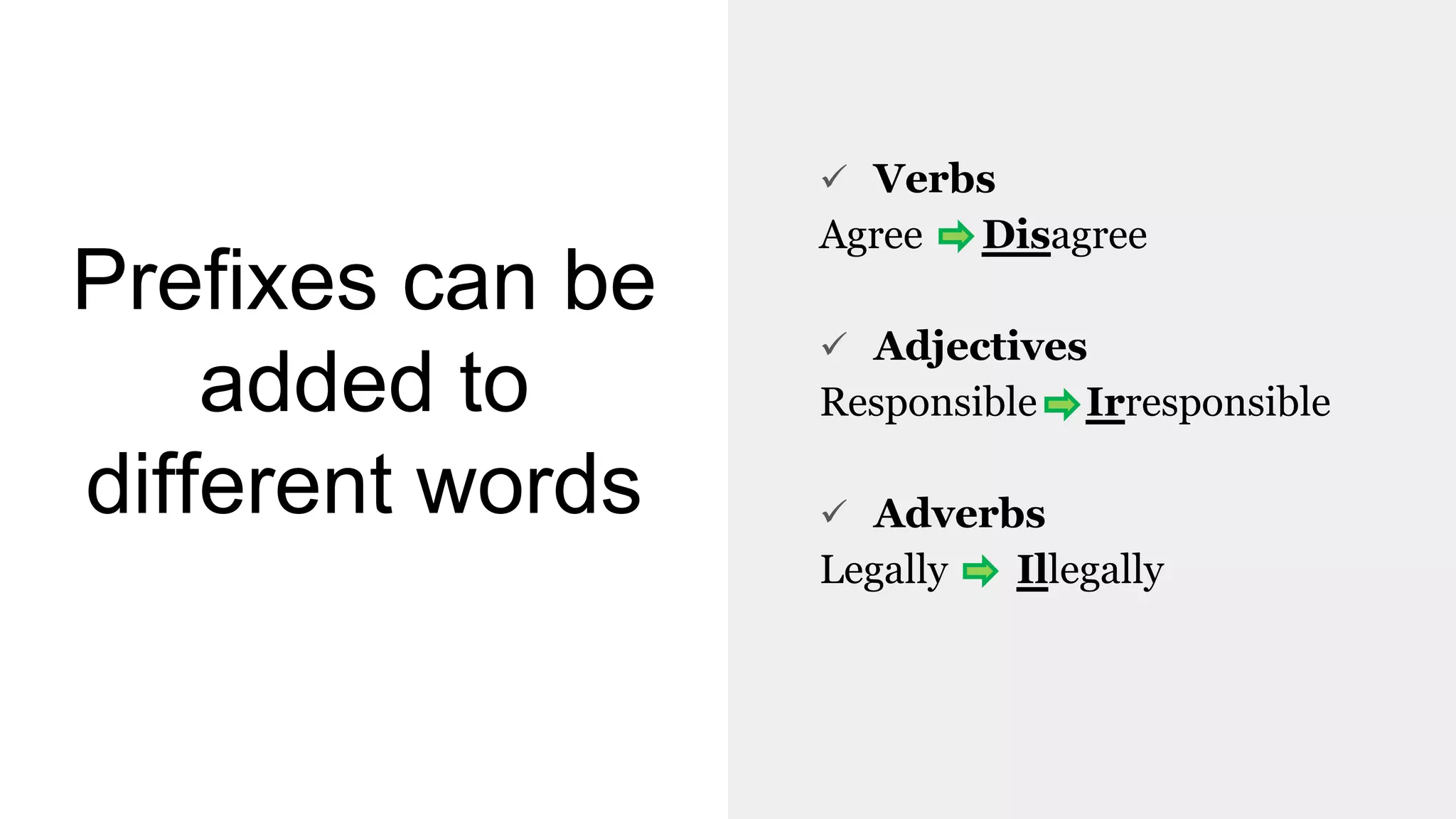 Prefixes with adjectives | PPTX