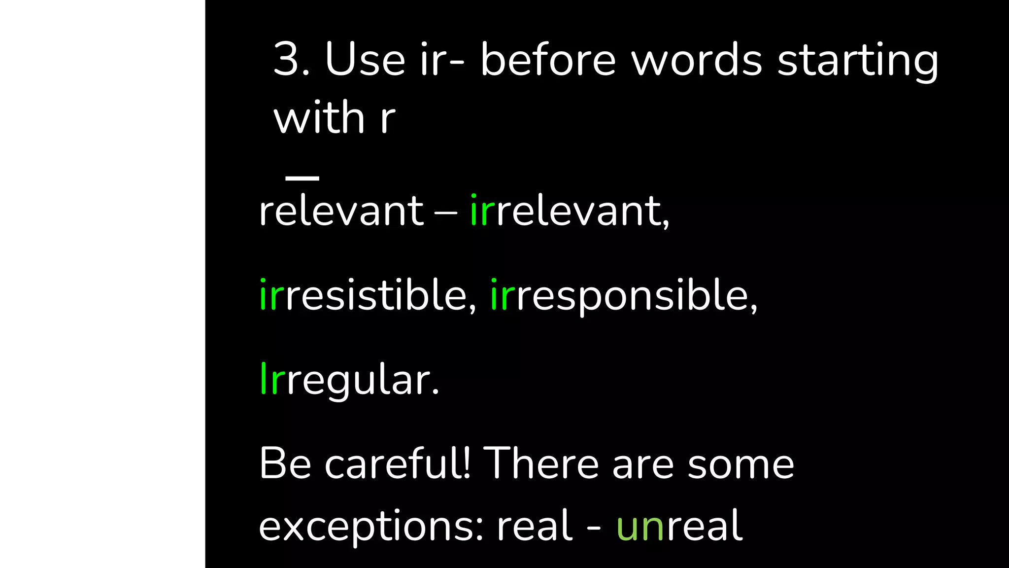 Prefixes with adjectives | PPTX