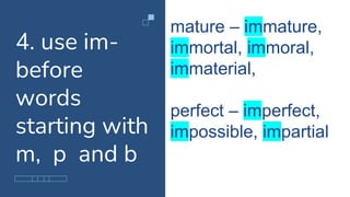 Prefixes with adjectives | PPTX