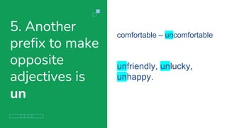 Prefixes with adjectives | PPTX