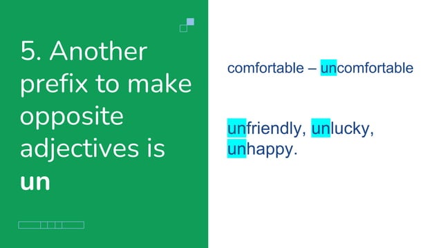 Prefixes with adjectives | PPT