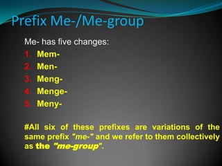 Prefix me-group | PPTX