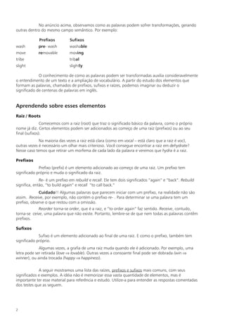 Prefixos e sufixos em ingles | PDF