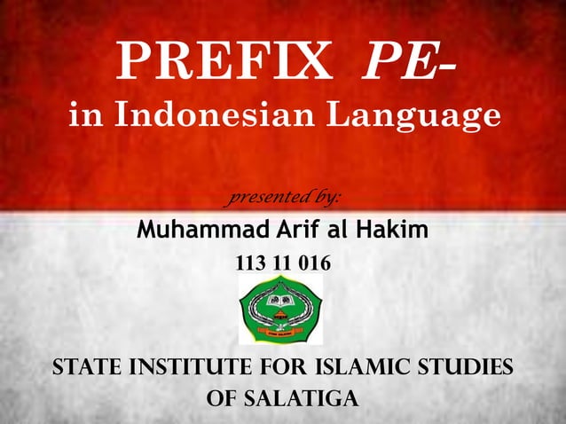 Prefix PE- in BAHASA INDONESIA | PPTX | Hinduism | Religion & Spirituality