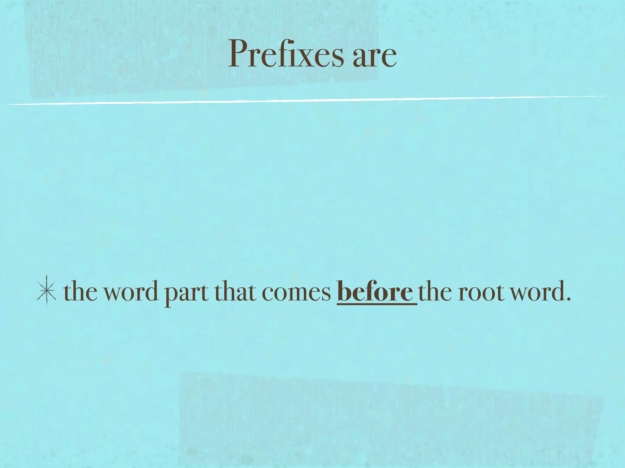 Prefix ppt | KEY