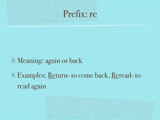 Prefix ppt | KEY
