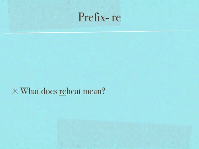 Prefix ppt | KEY