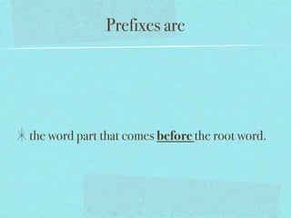 Prefix ppt | PPT