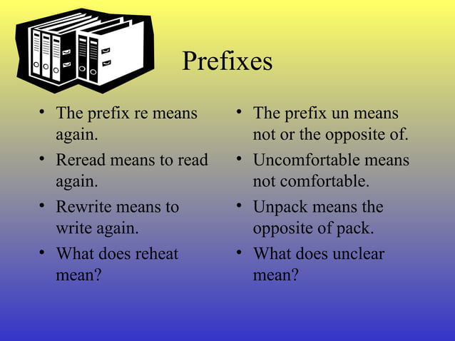Prefix, suffix, and base words | PPT