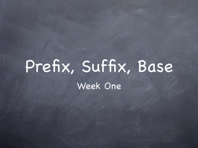 Prefix, Suffix, Base Words | KEY | Motorcycles | Automotive