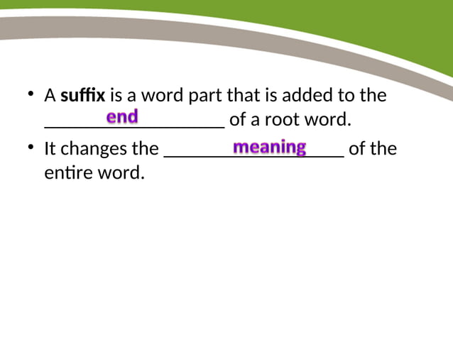 Prefix & Suffix PowerPoint.ppt prefix and suffix | PPT