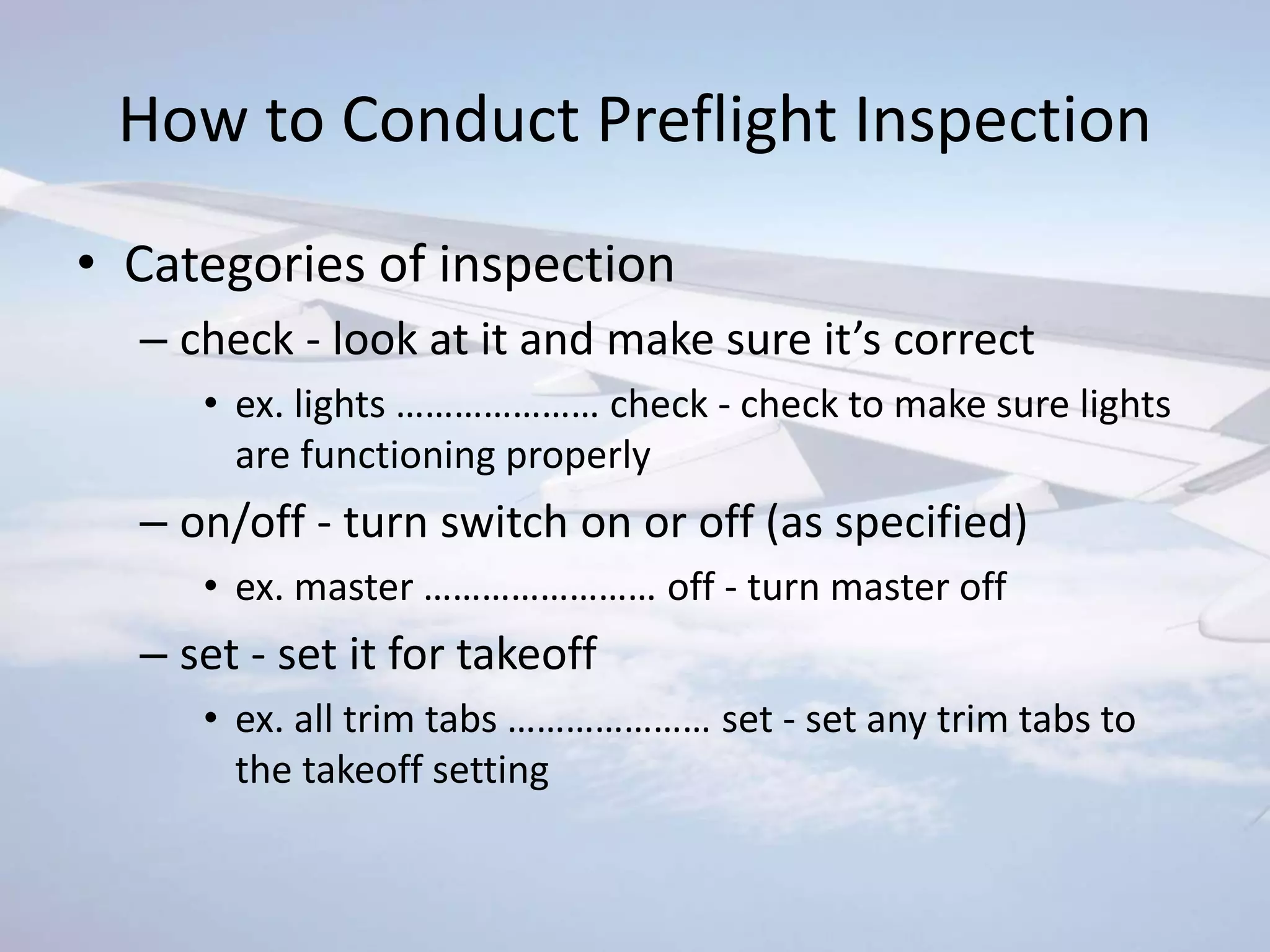 Preflight Inspection (Groups B/D) | PPTX