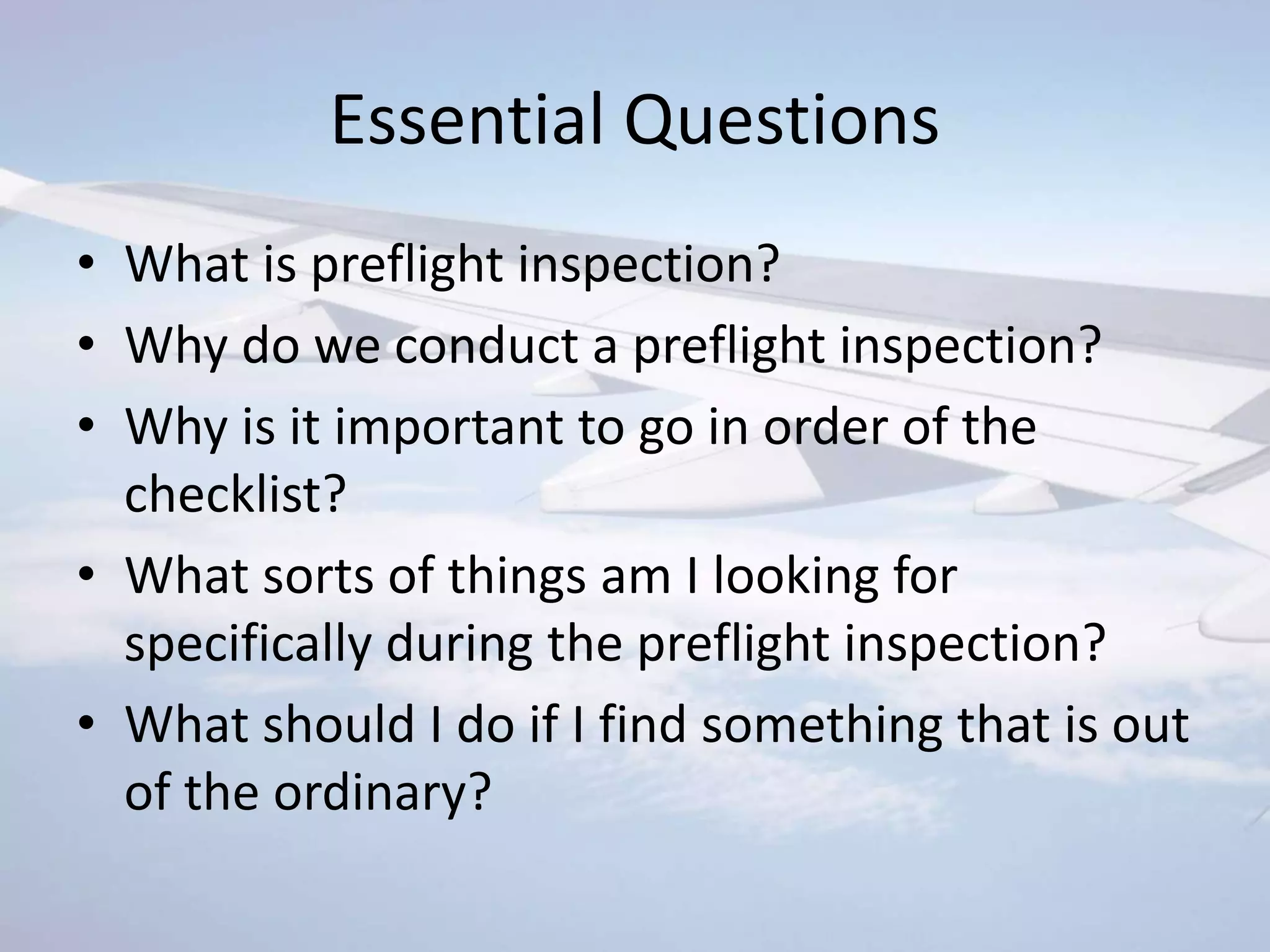 Preflight Inspection (Groups B/D) | PPTX