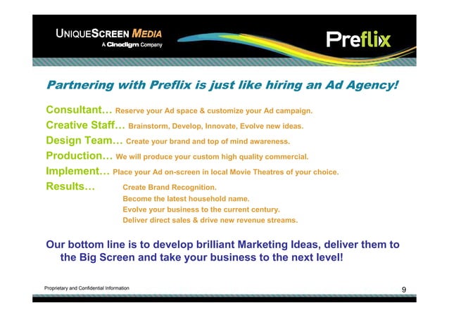 Preflix Cinema Presentaion 10 26 10 | PPT