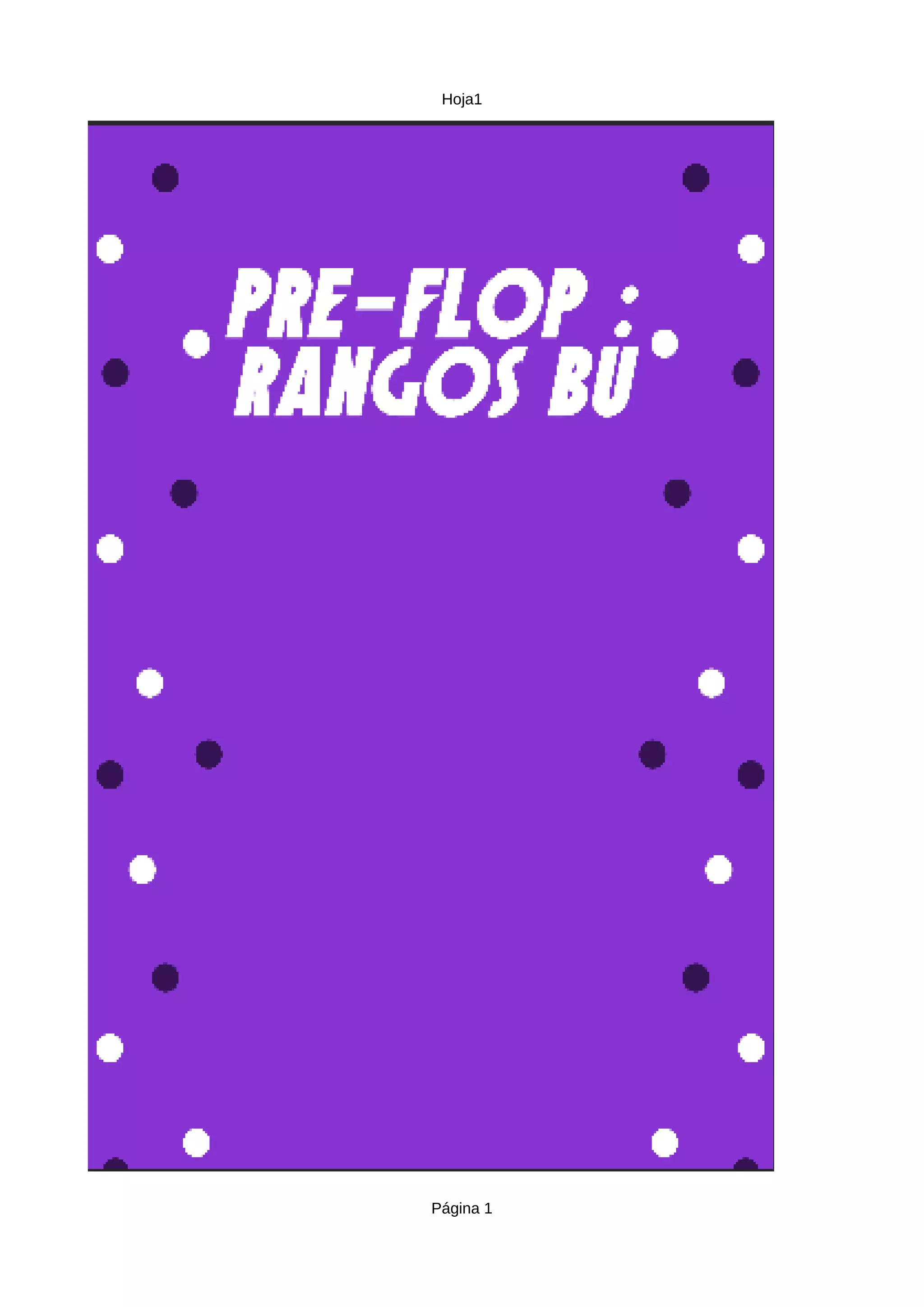 Pre-flop: Rangos BU | PDF