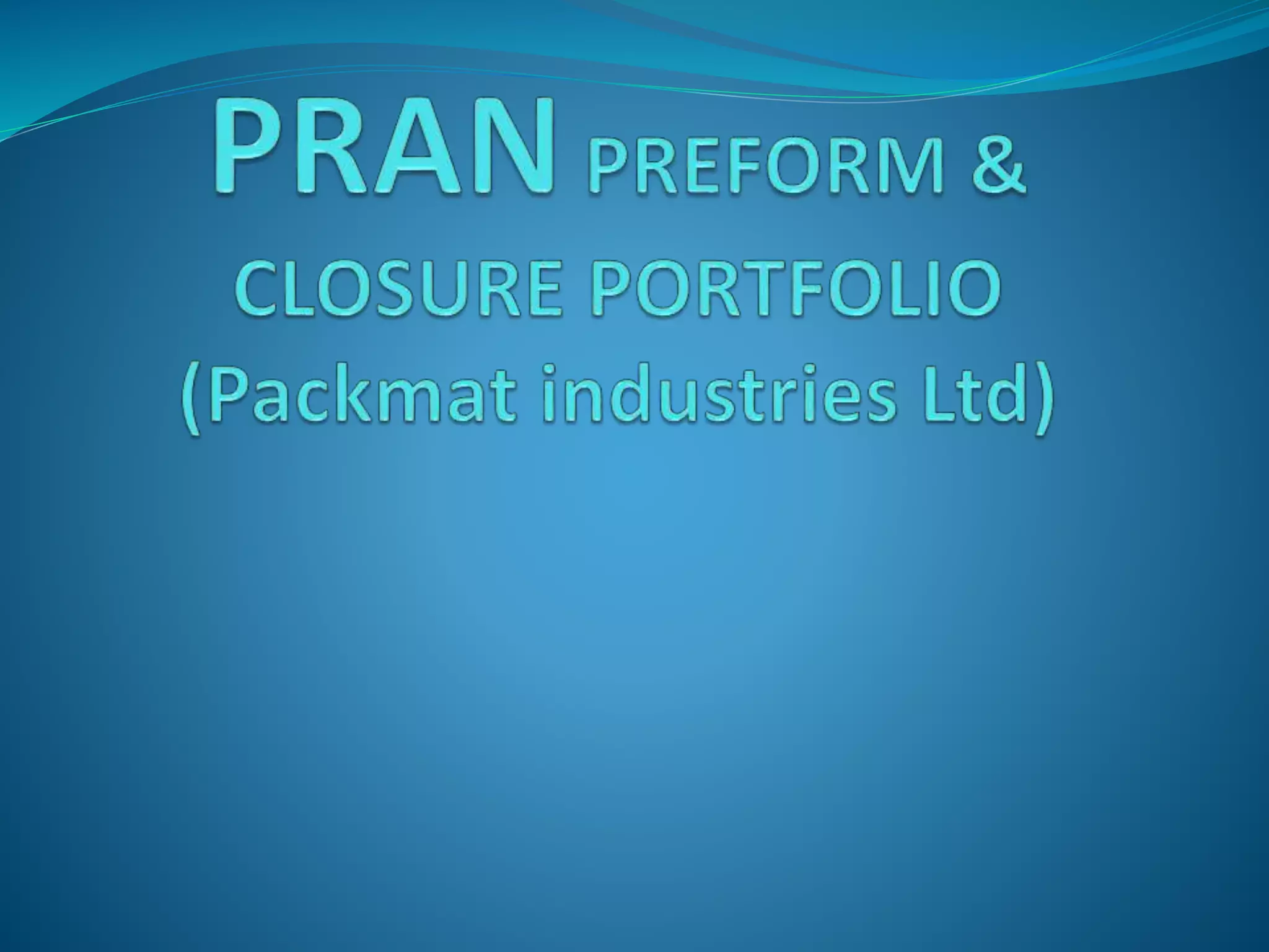Preform portfolio including price | PPTX
