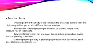 preformulatiom of drugs and it's characterization. | PPTX