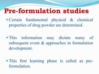 Preformulation | PPT