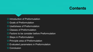 Preformulation | PPT