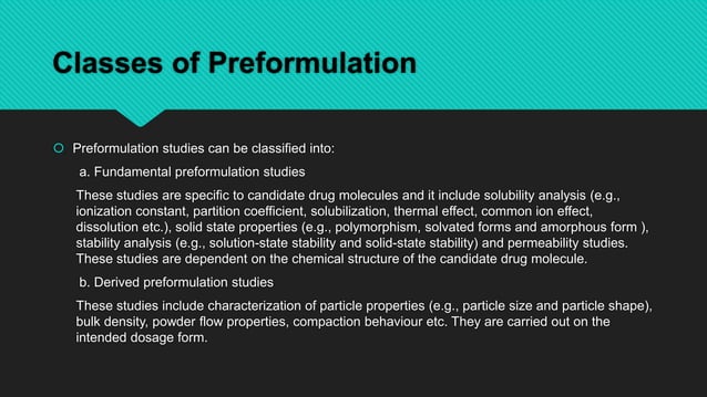 Preformulation | PPT