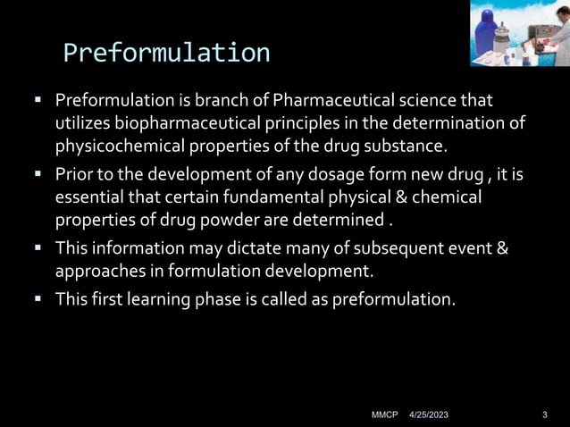 PREFORMULATION.ppt | Chemistry | Science