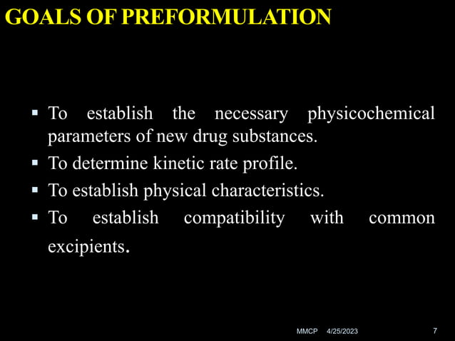 PREFORMULATION.ppt | Chemistry | Science