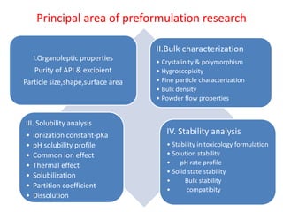 preformulation study ralated to pharmaceuticals | PPT