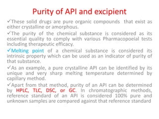 preformulation study ralated to pharmaceuticals | PPT