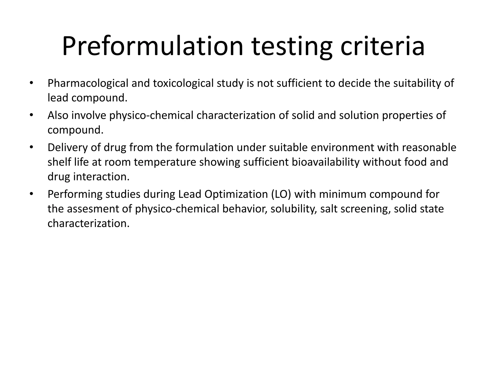 Preformulation a overview of product development | PPTX