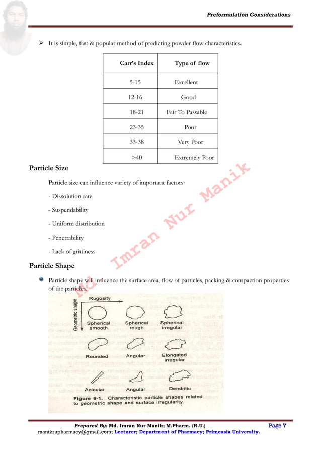 Preformulation Considerations MANIK | PDF