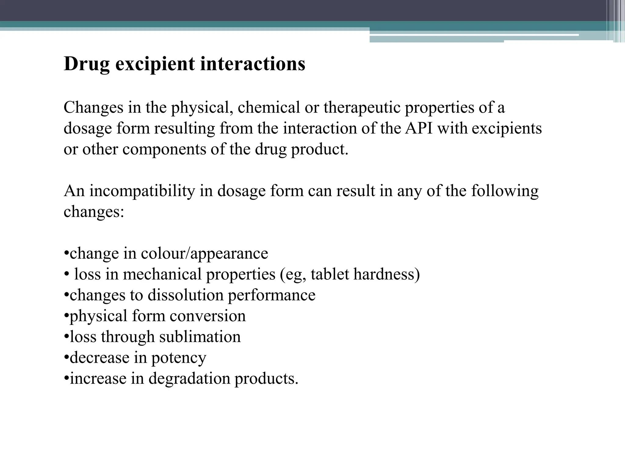 preformulation concepts, drug excipient interactions different methods ...