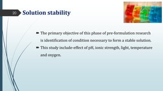 Preformulation of sterile products | PDF