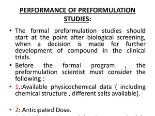Preformulation by Dhiraj Shrestha | PPT