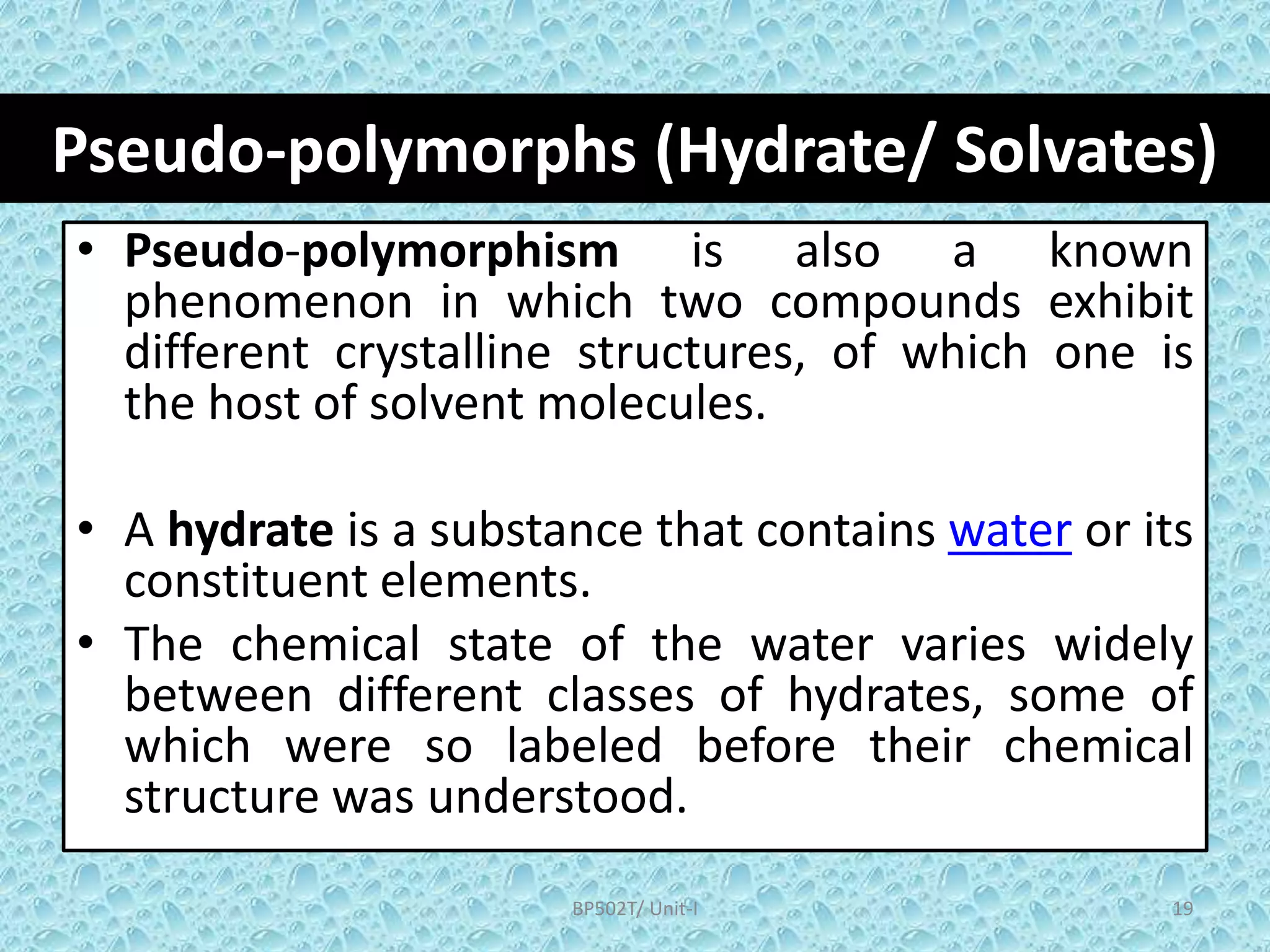 Preformulation part 1- Preformulation- Crystal, Amorphous, Polymorphism ...