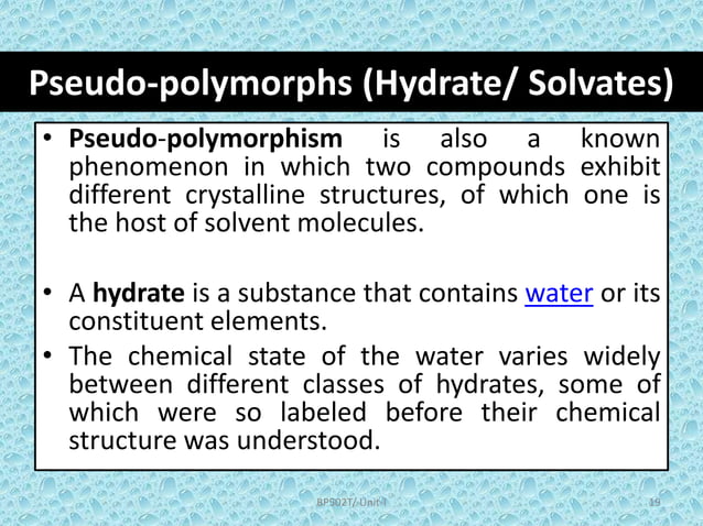 Preformulation part 1- Preformulation- Crystal, Amorphous, Polymorphism ...