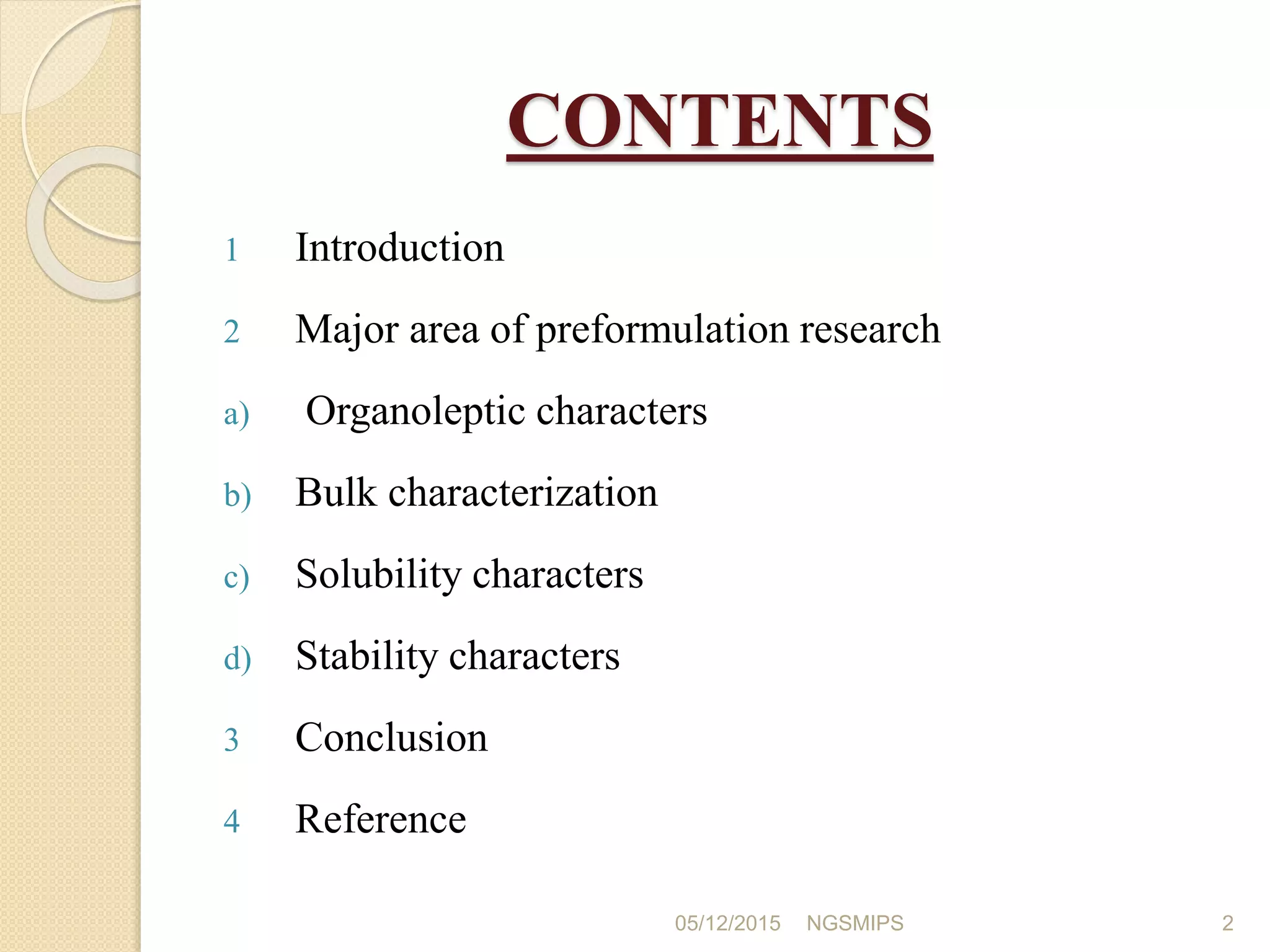 Preformulation studies | PPTX