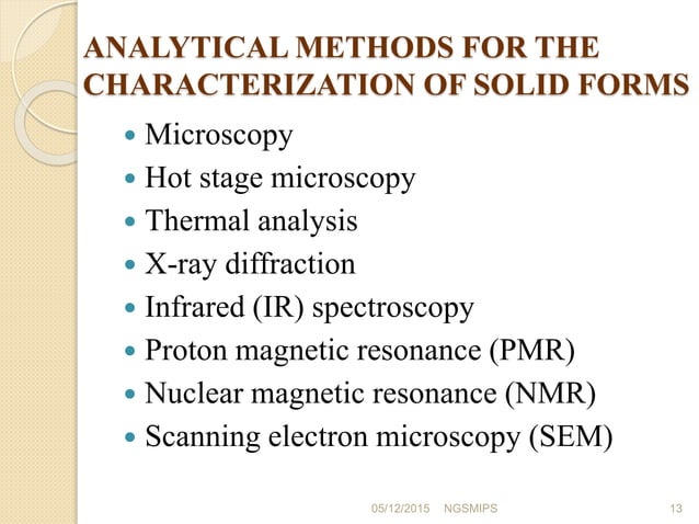 Preformulation studies | PPTX | Chemistry | Science