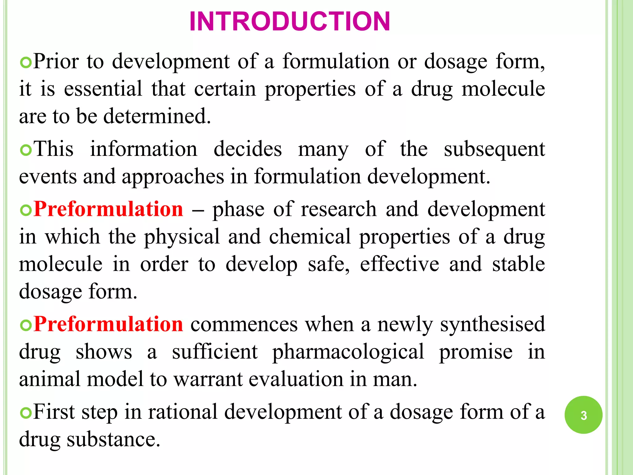 Preformulation Studies | PPTX