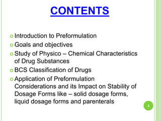 Preformulation Studies | PPTX