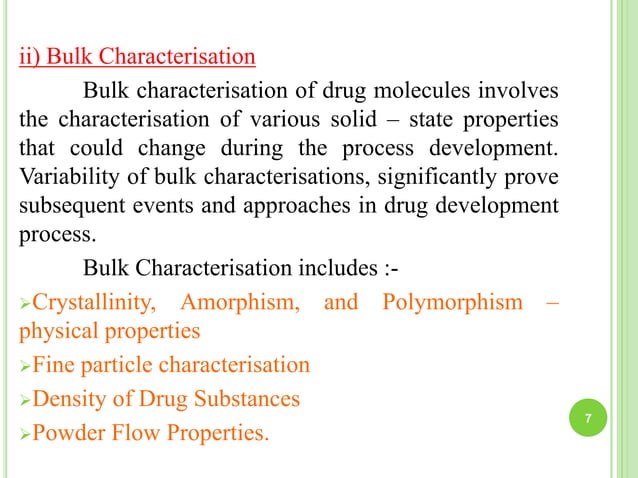 Preformulation Studies | PPTX | Chemistry | Science