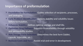 Preformulation Studies: A Crucial Step in Modern Drug Development | PPTX