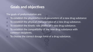 Preformulation Studies: A Crucial Step in Modern Drug Development | PPTX
