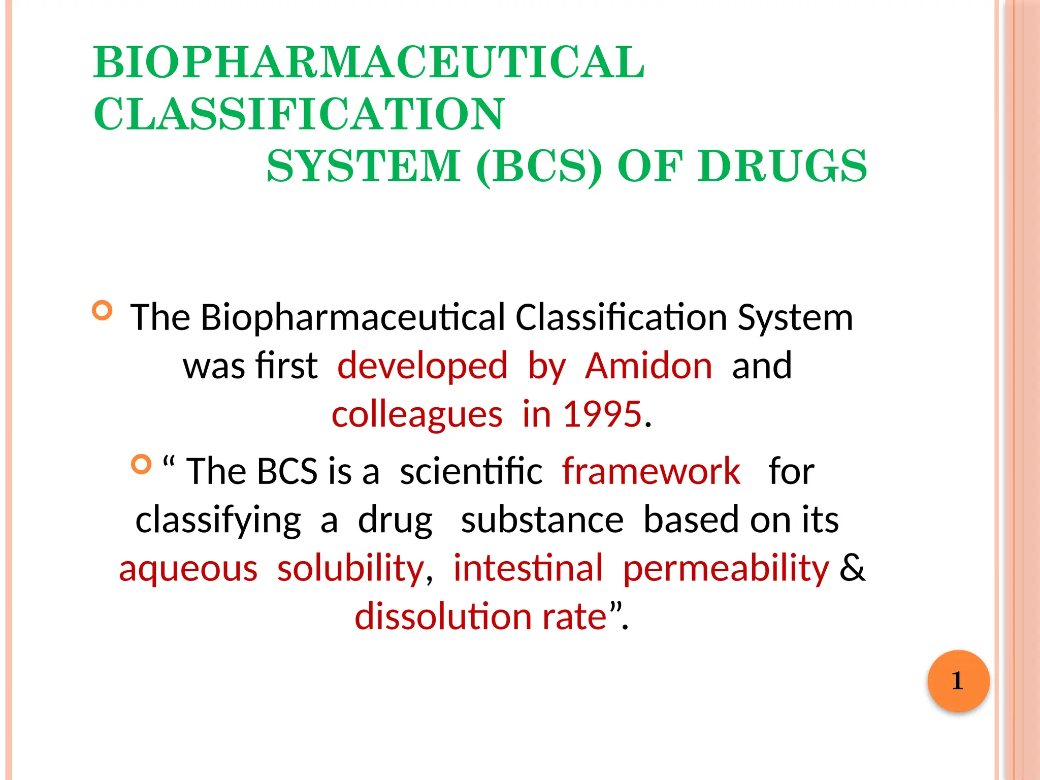 Biopharmaceutical classification system (BCS) of drugs ||Industrial ...