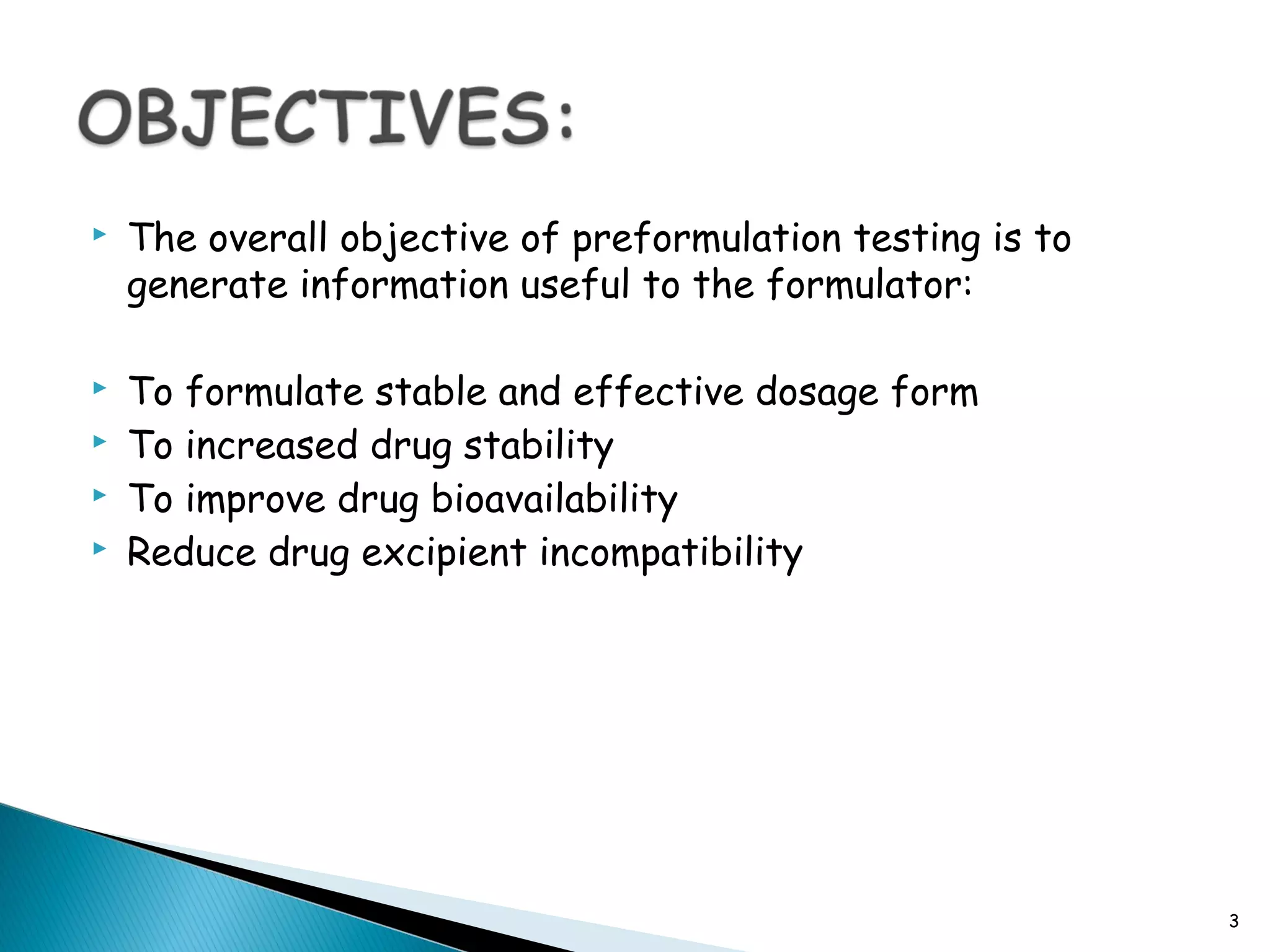 Preformulation studies for bulk characterization | PPT