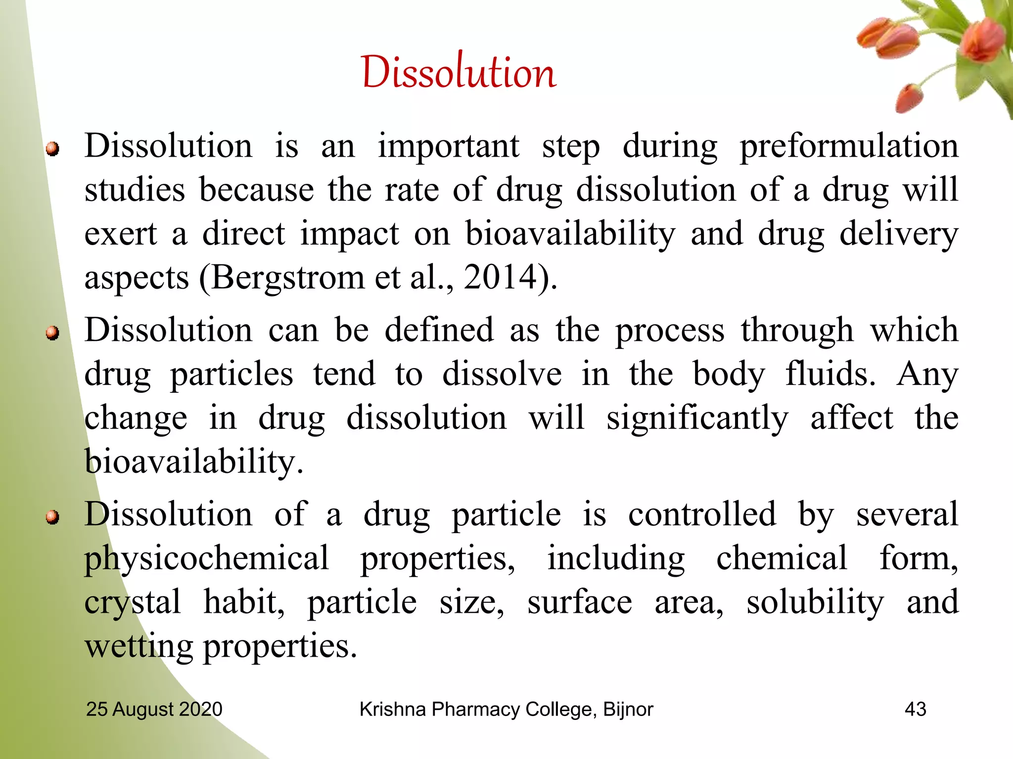 Preformulation studies(unit 1) | PPTX