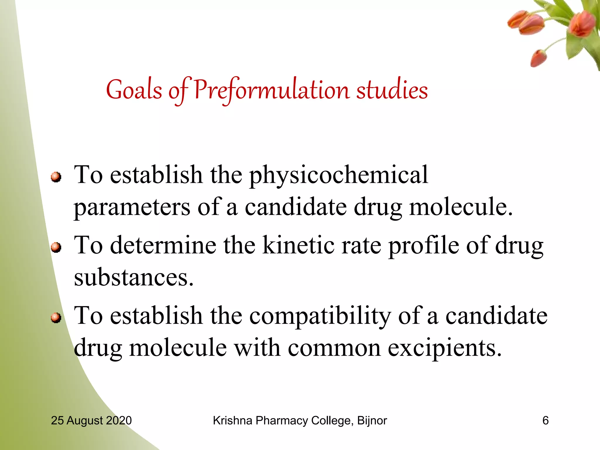 Preformulation studies(unit 1) | PPTX