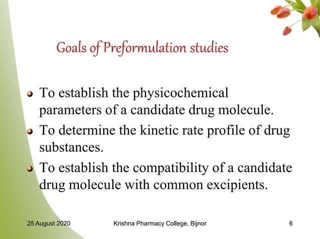 Preformulation studies(unit 1) | PPTX