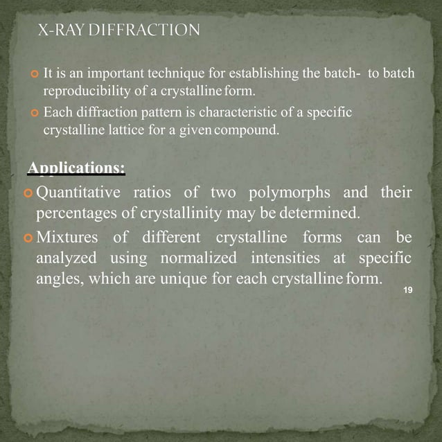 Preformulation study ppt | PPTX | Chemistry | Science