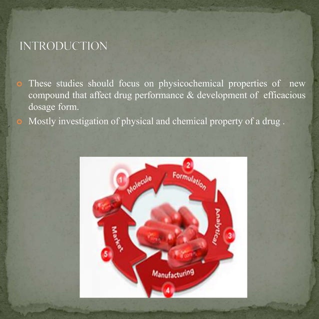 Preformulation study ppt | PPTX | Chemistry | Science